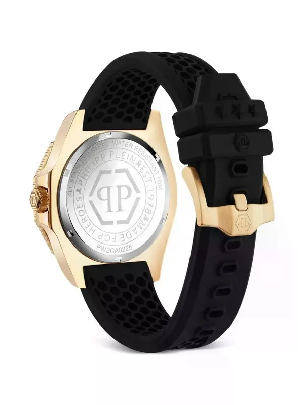 Philipp Plein Aquastorm 44mm Chronograph Watch With Silicone Strap