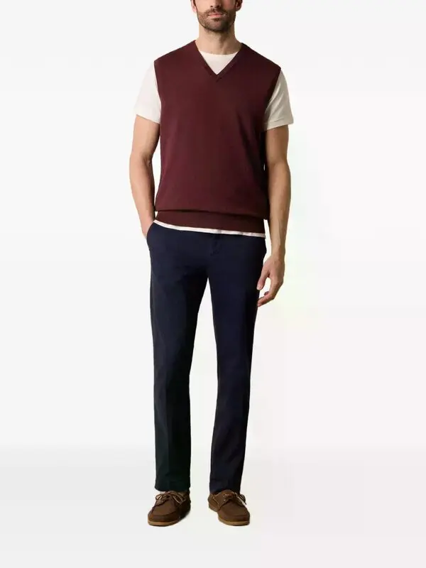 Brooks Brothers V-neck Knitted Vest - Red