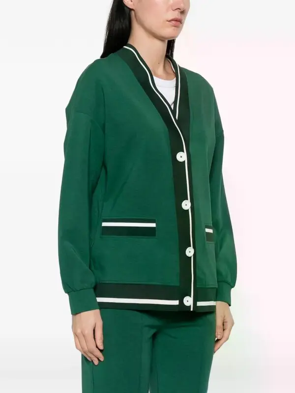 MARCCAIN V-neck Jacket With Striped Trim