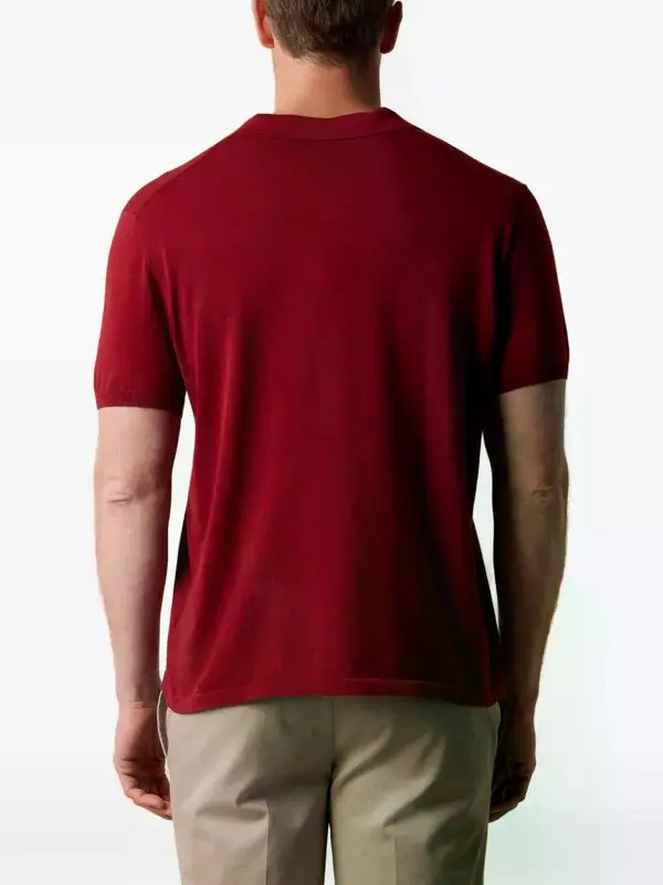 Brooks Brothers Short-sleeve Half-button Polo Shirt - Red