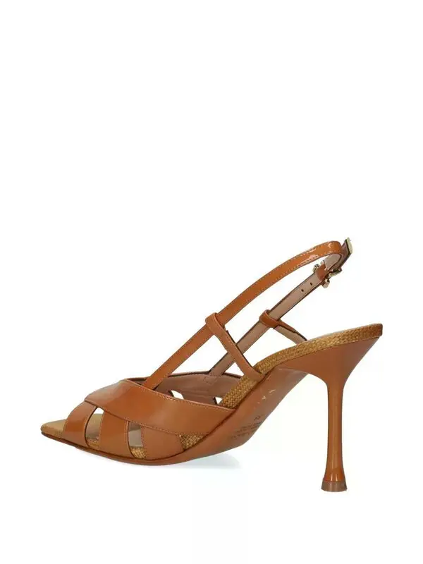 ALBANO Patent Leather Slingback Sandals