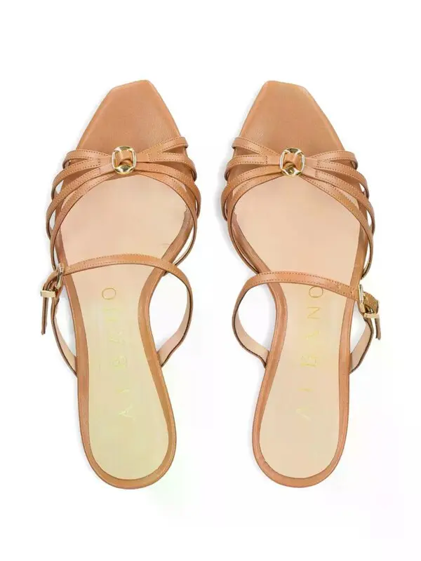 ALBANO Buckle-embellished Mules - Neutrals
