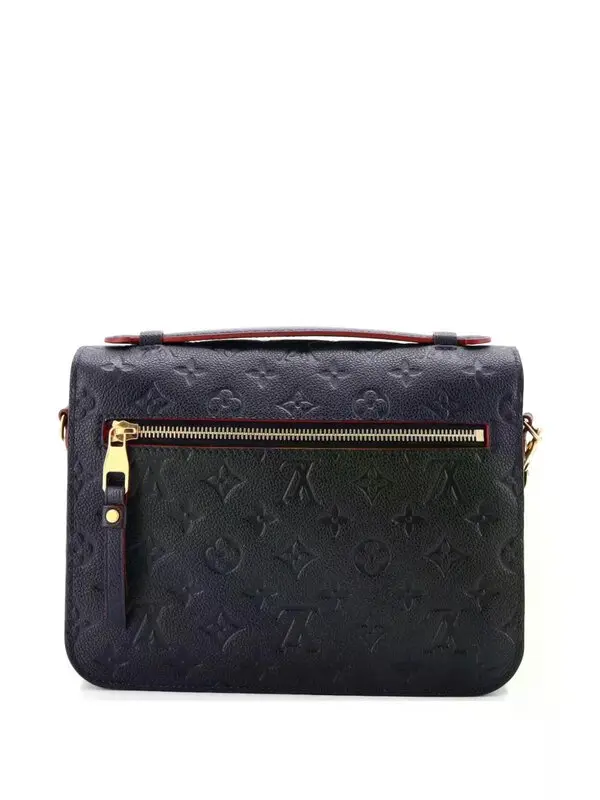 LOUIS VUITTON Monogram Empreinte Leather Pochette Metis - Blue