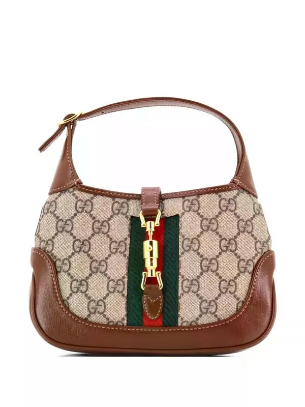 Gucci Jackie 1961 Gg Coated Canvas Mini Hobo Bag - Brown