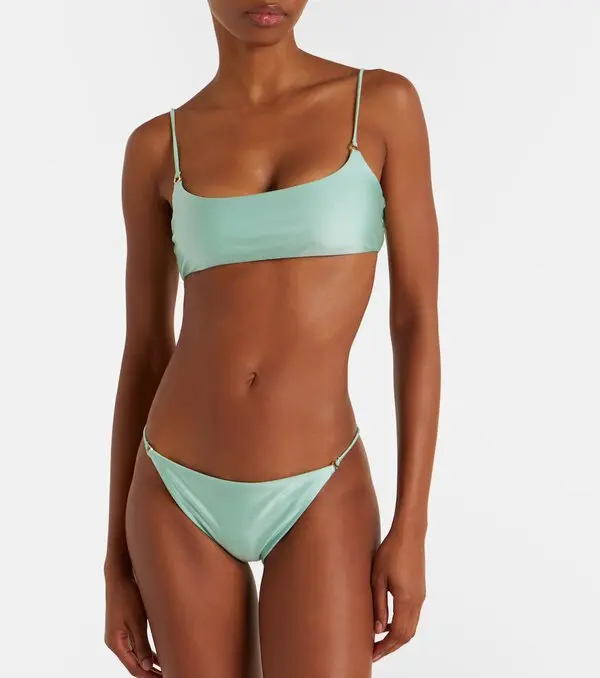 Jade Swim Hinge Bikini Top - Green