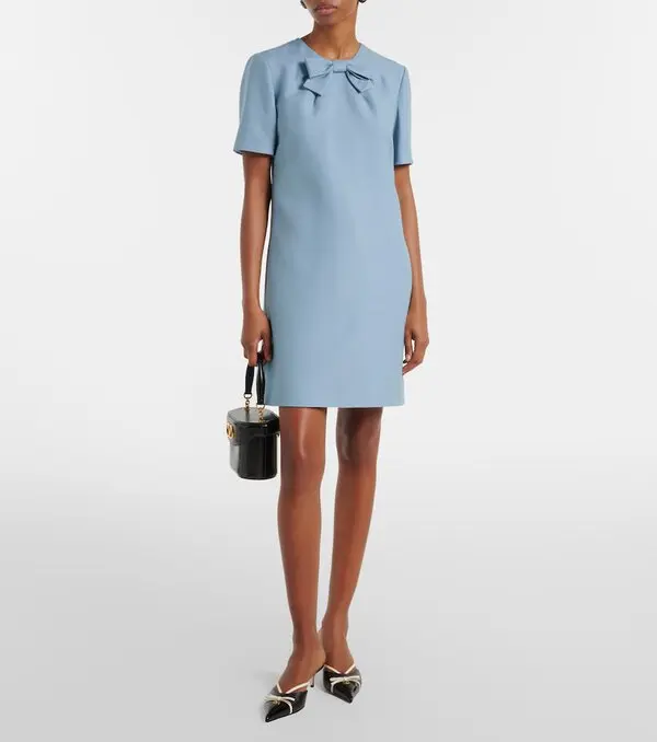 Valentino Garavani Crepe Couture Bow-detail Minidress