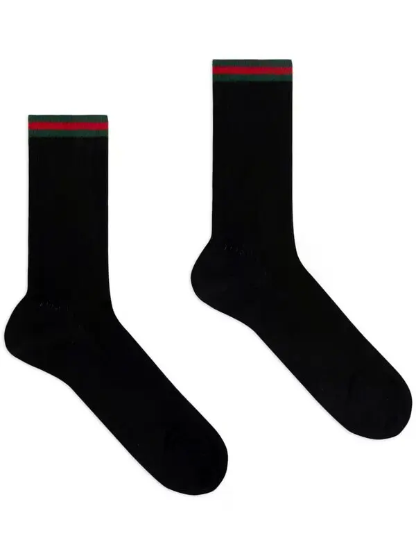 Gucci Web-striped Cotton-blend Socks
