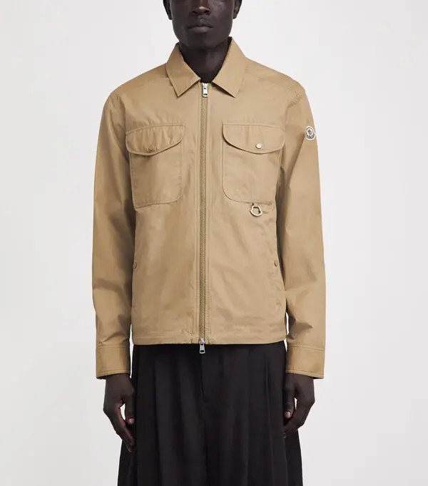 Moncler Cotton Poplin Zip-up Shirt