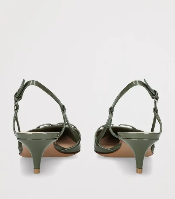 Valentino Garavani Vlogo Slingback Pumps - Grey