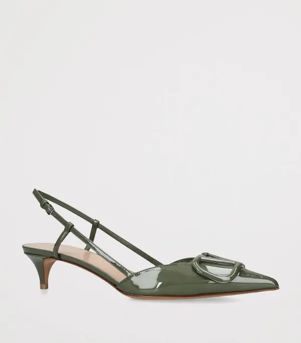 Valentino Garavani Vlogo Slingback Pumps - Grey