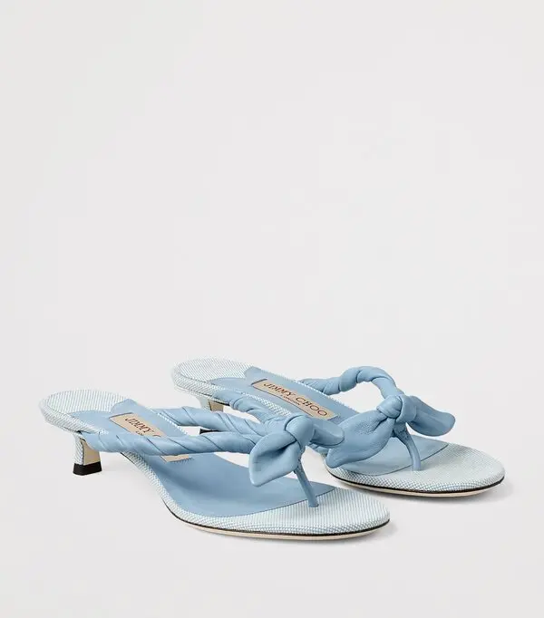 JIMMY CHOO Liss Leather Mules - Blue