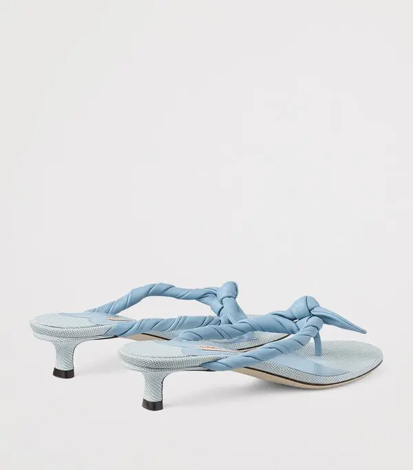JIMMY CHOO Liss Leather Mules - Blue