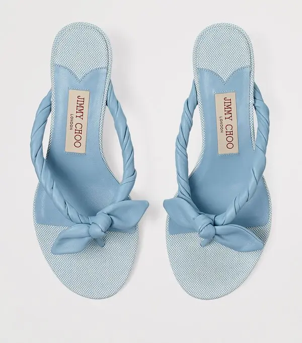 JIMMY CHOO Liss Leather Mules - Blue