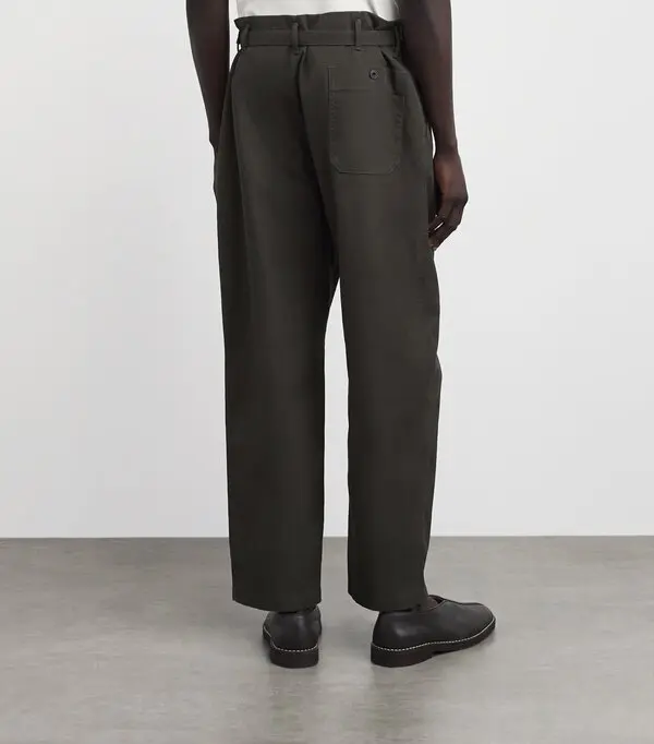 LEMAIRE Carrot Tapered Straight Trousers - Brown
