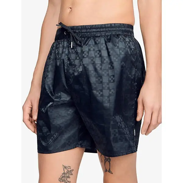 Sandro Jacquard-print Swim Shorts - Dark Grey