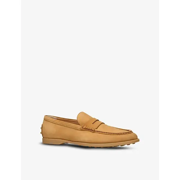 TOD'S Suede Loafers With Penny Strap