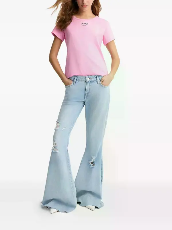 Liu Jo Logo Cotton T-shirt - Pink