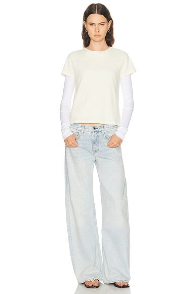 AGOLDE Long Line Adine T-shirt - Blonde