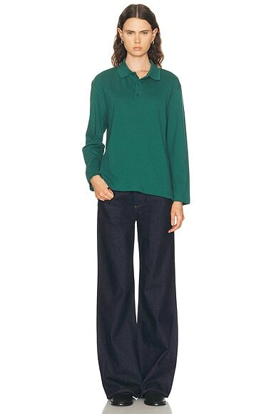FLORE FLORE Diana Polo Top - Evergreen