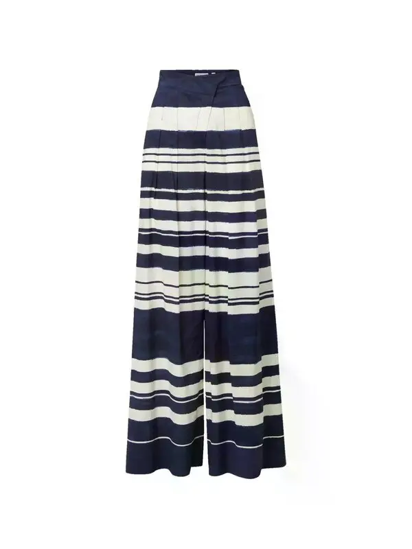 Veronica Beard Heron Striped Trousers