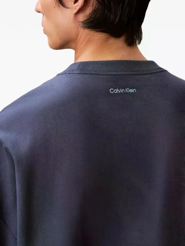 Calvin Klein Graphic-print Pullover Sweater - Blue