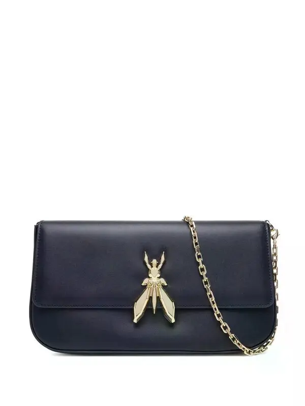 Patrizia Pepe Fly Leather Clutch - Blue