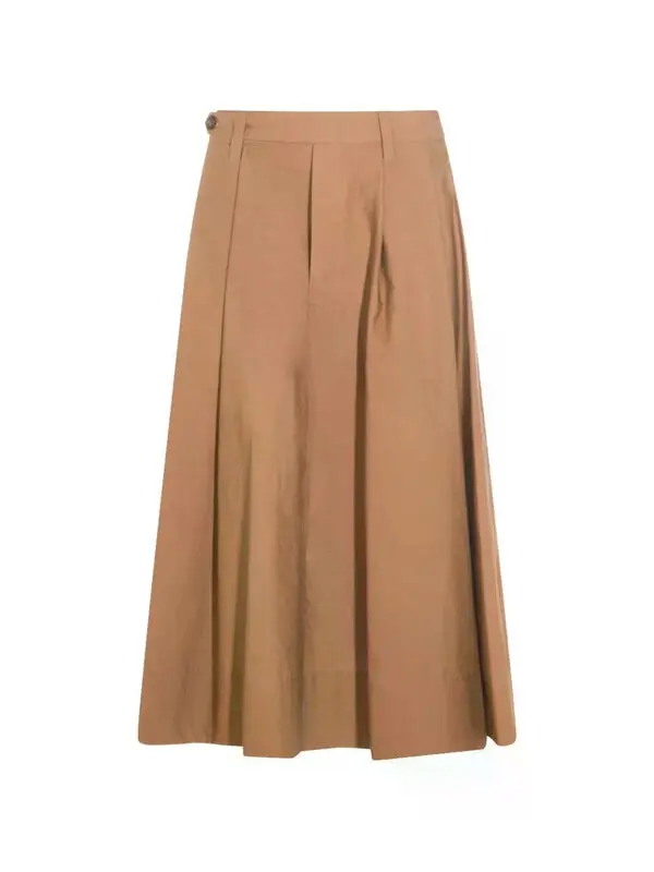 Brunello Cucinelli Pleated Midi Skirt - Neutrals