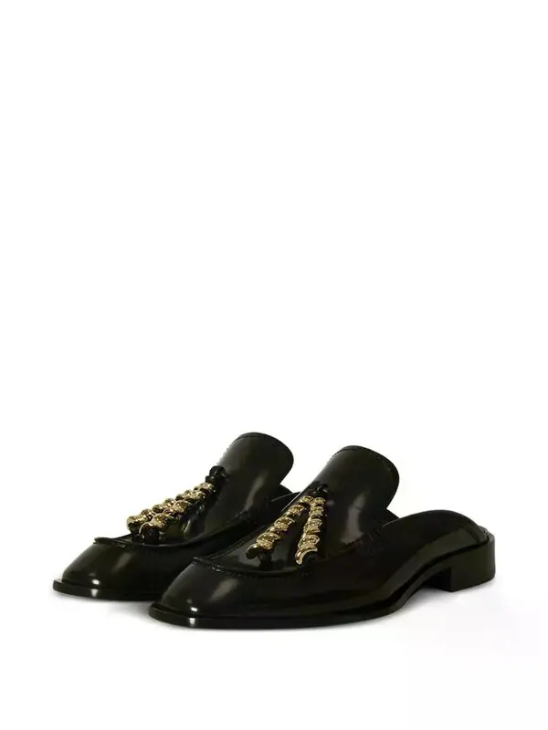 Loewe Calfskin Mules With Embossed Insole - Black