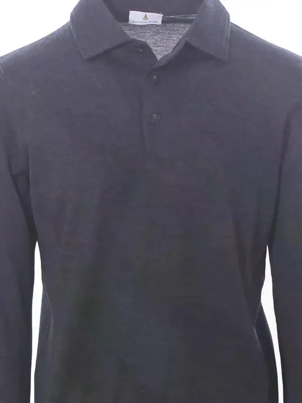 MAGAZZINO RICAMBI Long-sleeved Knitted Polo Shirt