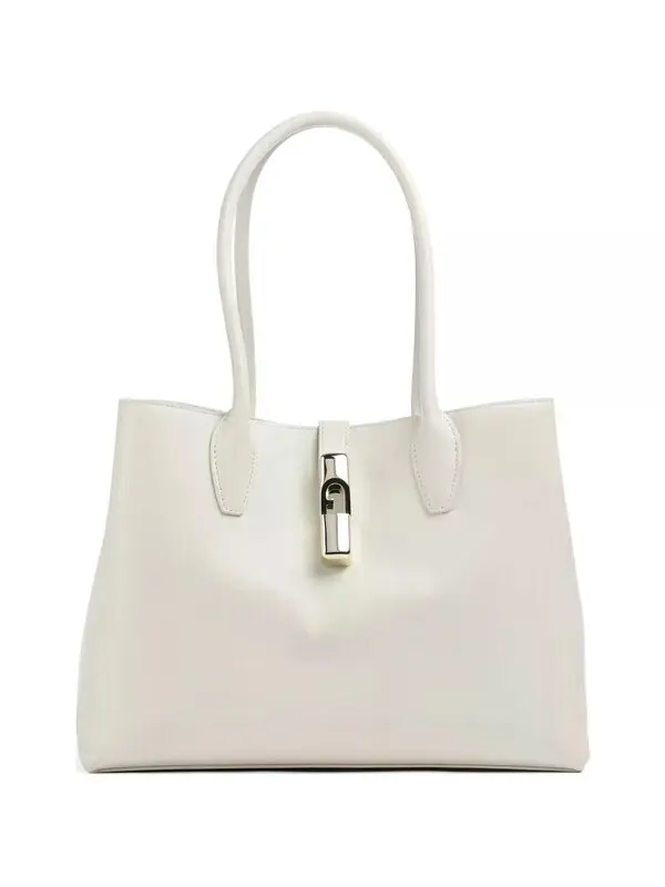 Furla Leather Shoulder Bag With Lock Detail