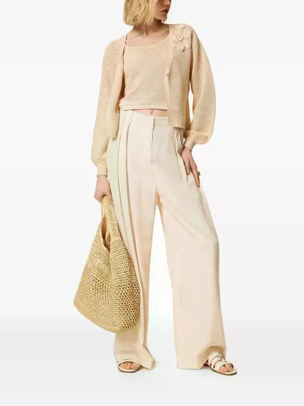 TWINSET Mesh Stitch Cardigan And Top