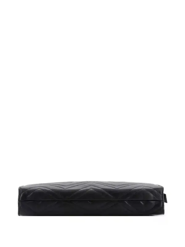 Gucci Gg Marmont Matelassé Leather Clutch Bag With Heart Appliqu