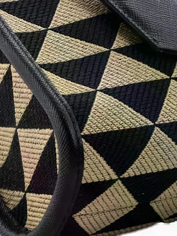 Prada Jacquard Mini Shopper Tote Crossbody Bag