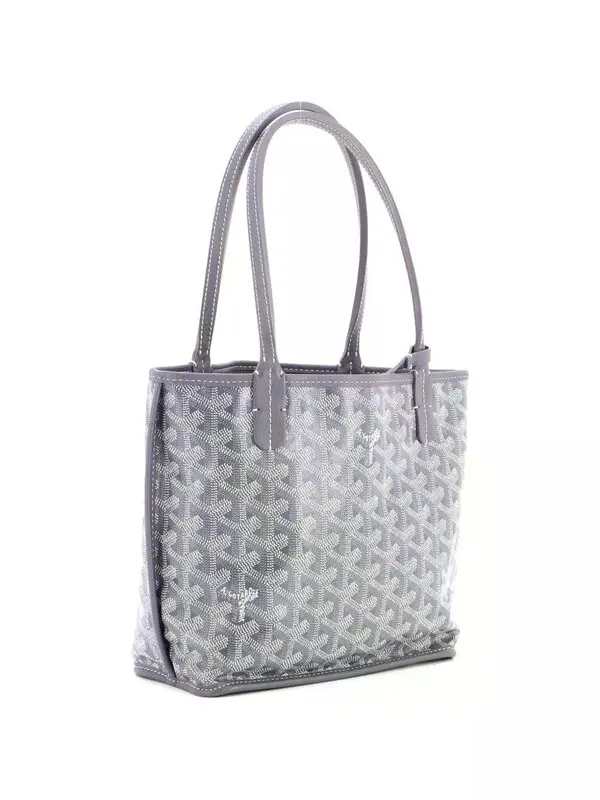 Goyard Anjou Reversible Tote Coated Canvas Mini Satchel - Grey