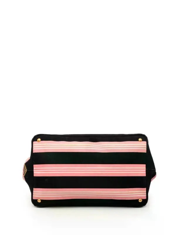Prada Canvas Striped Satchel