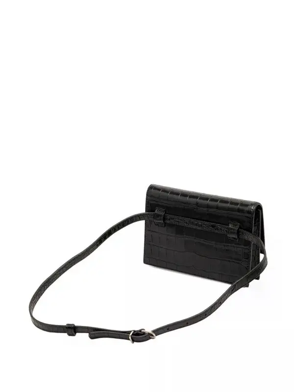 Balenciaga 2019 Croc Embossed Leather Belt Bag