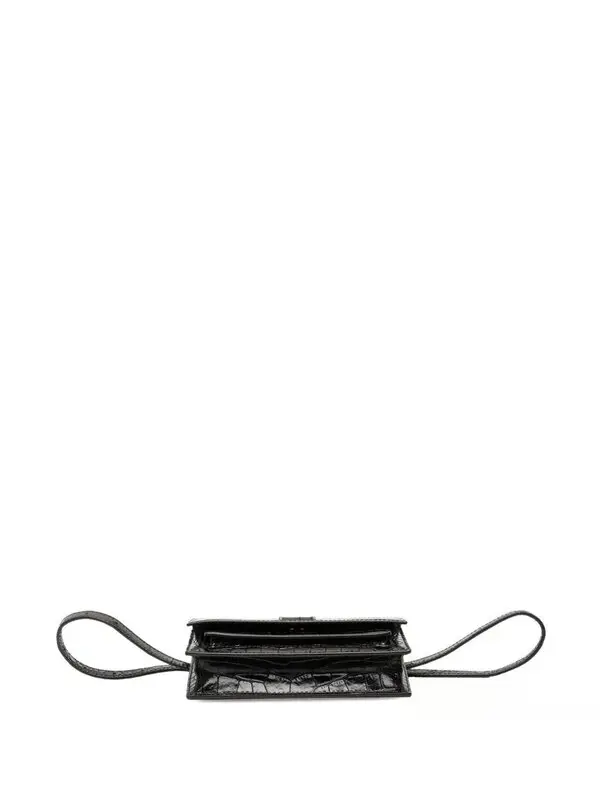 Balenciaga 2019 Croc Embossed Leather Belt Bag