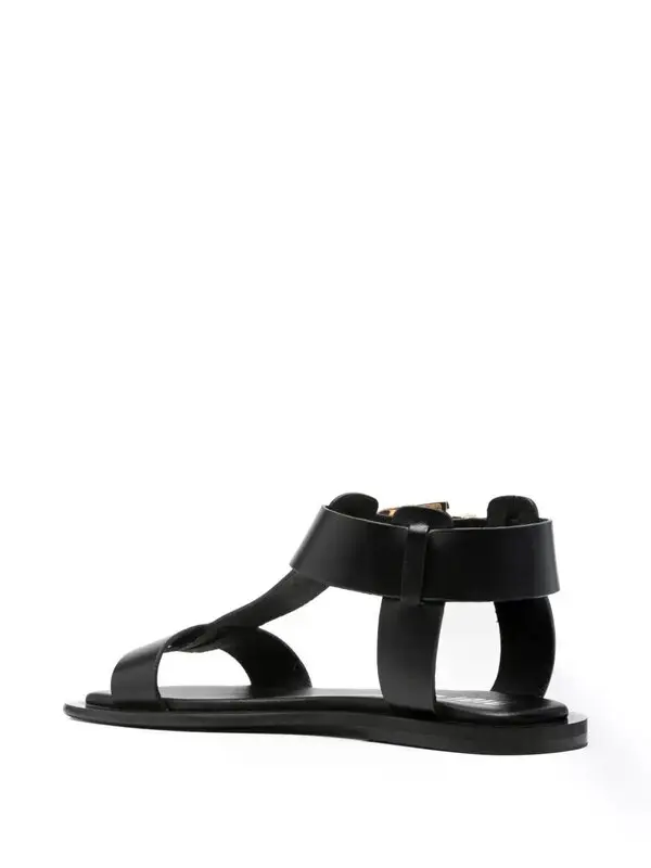 BIBI LOU Leather Buckle Sandals - Black