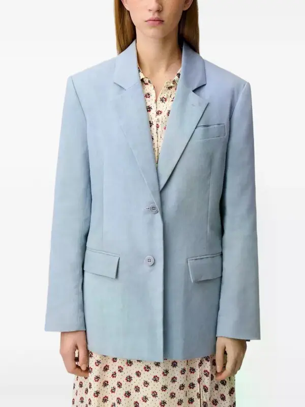 Claudie Pierlot Straight Fit Button Blazer