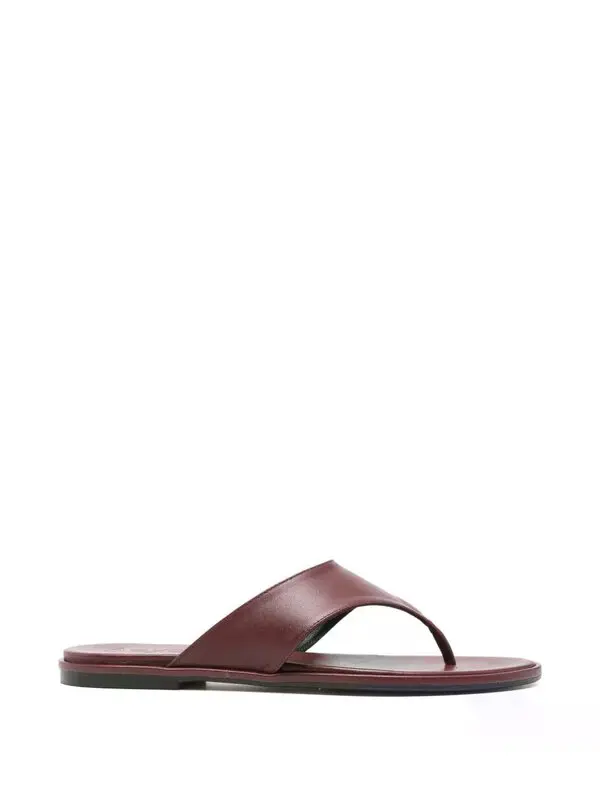 AeydĒ Amaya Nappa Leather Flip Flops - Red