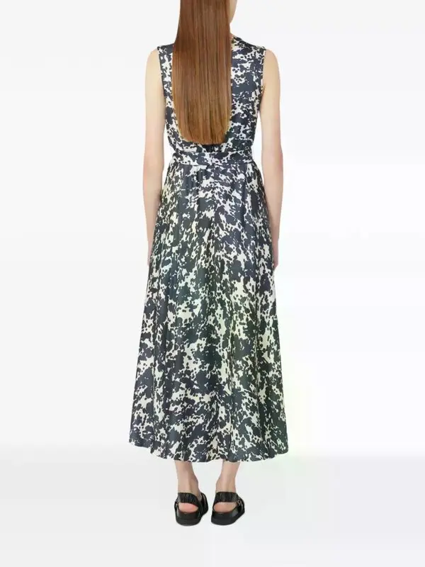 Max Mara Martina Dress All-over Print A-line Midi