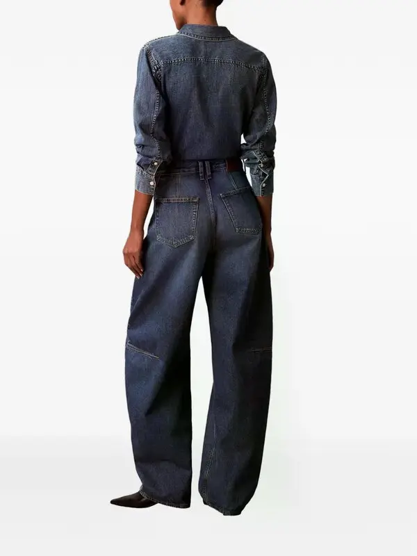 Calvin Klein Plaque Wide Leg Jeans