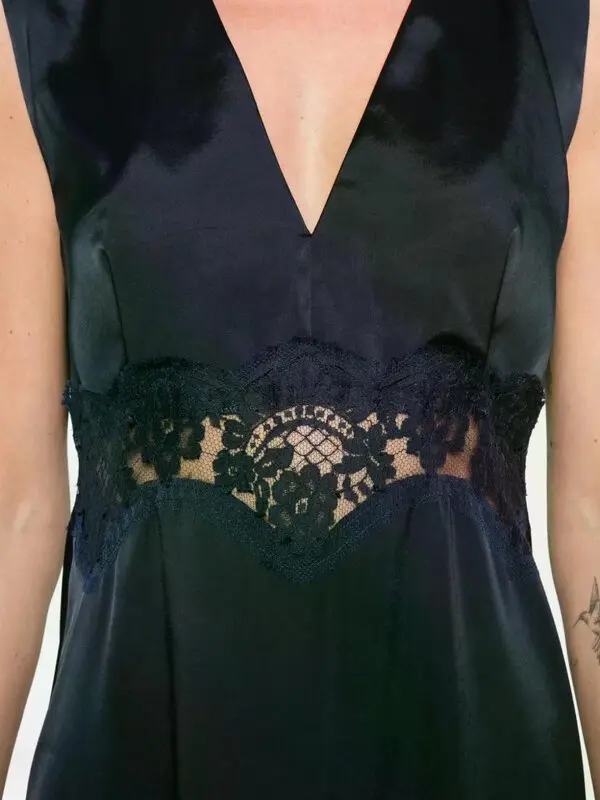 P.a.r.o.s.h Lace V-neck Midi Dress