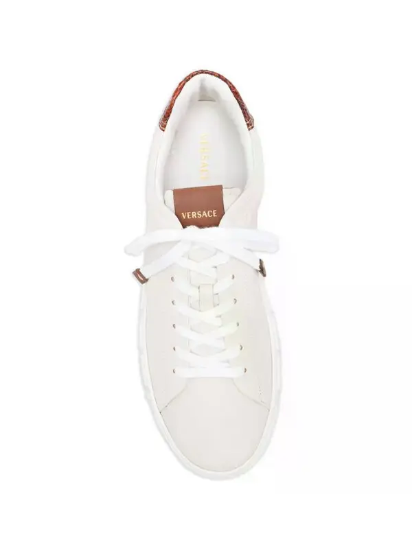 Versace Greca Low-top Leather Sneakers