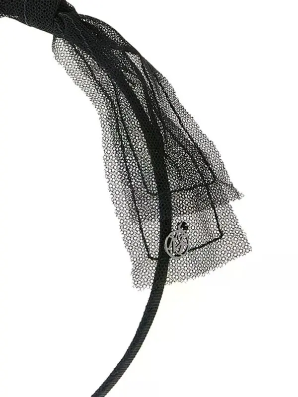 MAISON MICHEL Oversize Bow Tulle Headband