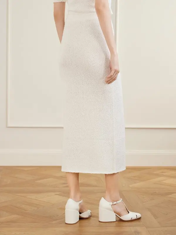 Gabriela Hearst Terranova Silk Midi Skirt - Neutrals