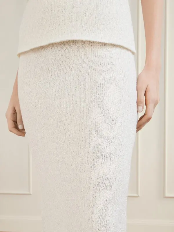 Gabriela Hearst Terranova Silk Midi Skirt - Neutrals