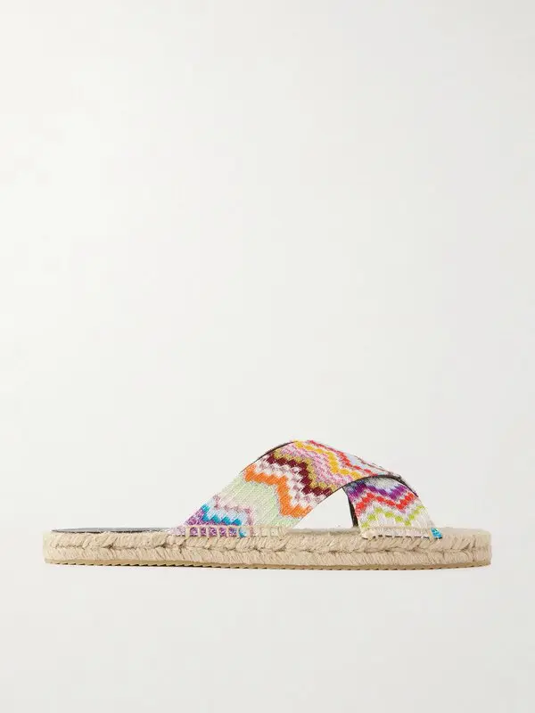 Missoni Harlow Striped Woven Espadrilles - Multi