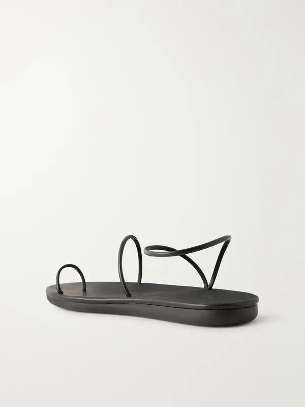 ANCIENT GREEK SANDALS Kansiz Leather Sandals - Black