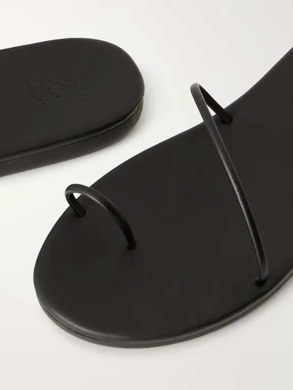 ANCIENT GREEK SANDALS Kansiz Leather Sandals - Black